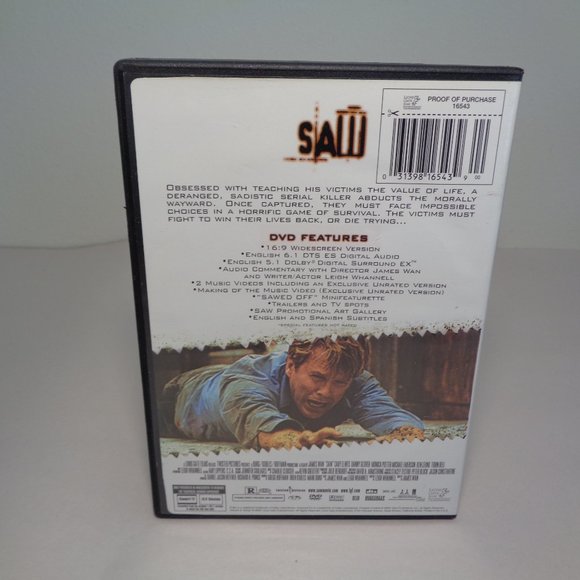 Media | Saw New Dvd Widescreen Cary Elwes Danny Glover Monica Potter | Poshmark